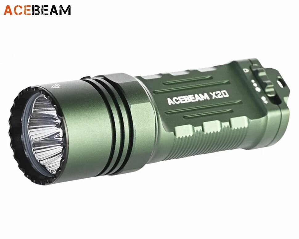 Фонарь Acebeam X20 Зеленый, Luminus SFT-25R HI, 645 метров, 8000 люмен (Комплект)