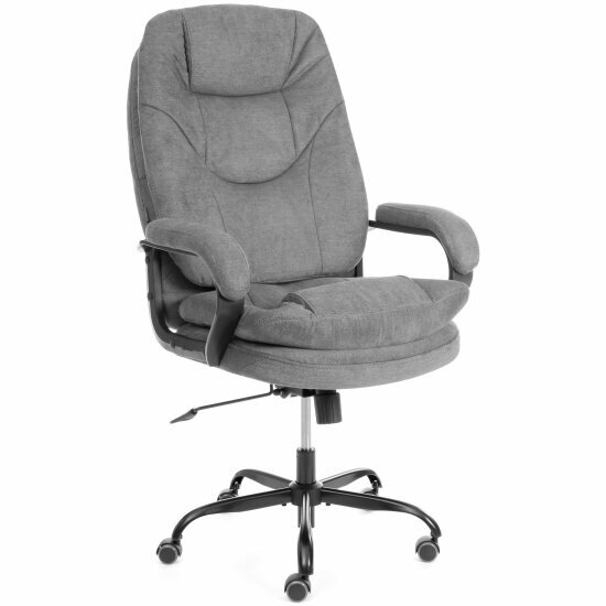 Кресло Tetchair COMFORT Lux (22) metalBL ткань, серый, KUB 05