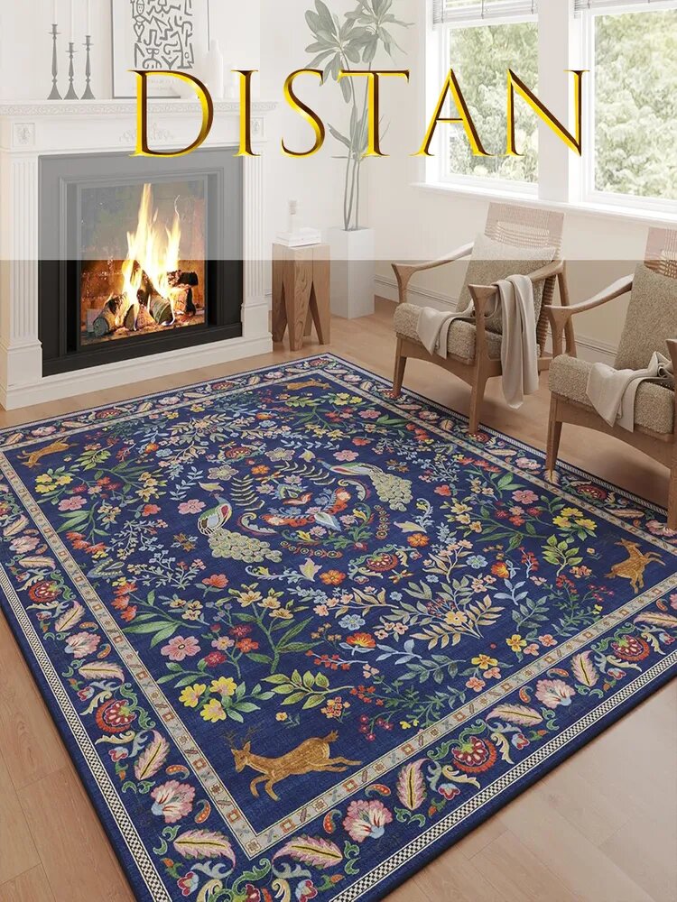 DISTAN Ковер Моющаяся кухонная дорожка для прихожей Внутренняя нескользящая мягкая ковровая дорожка с цветочным рисунком для коридоров, кухни, прачечной, спальни, ванной комнаты (черная) 150x90 см