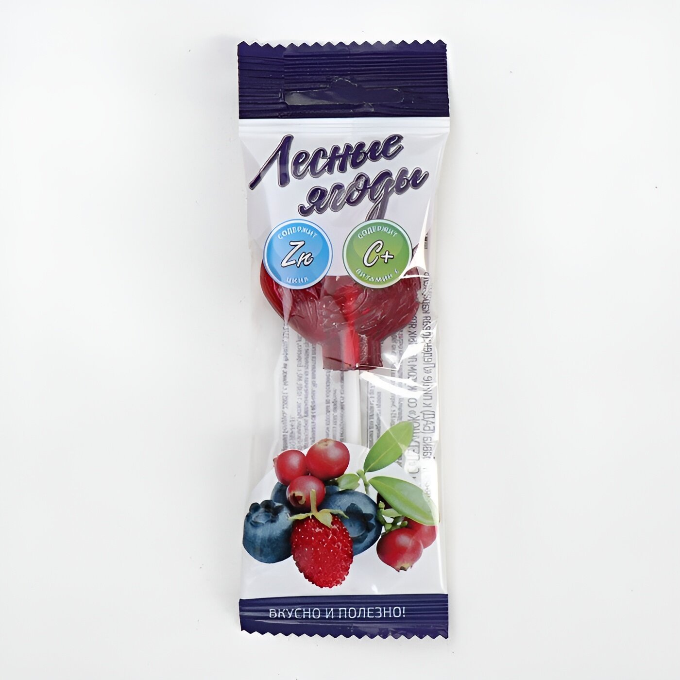 Леденцовая карамель Петушок "Лесные ягоды"с цинком и витамином С, 17 г