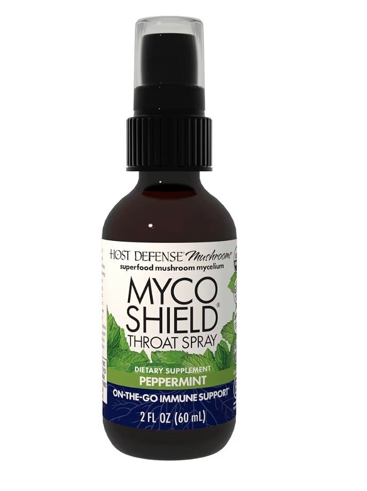 Host Defense Mycoshield спрей микс агарик, рейши, чага, трутовик с мятным вкусом 60 мл