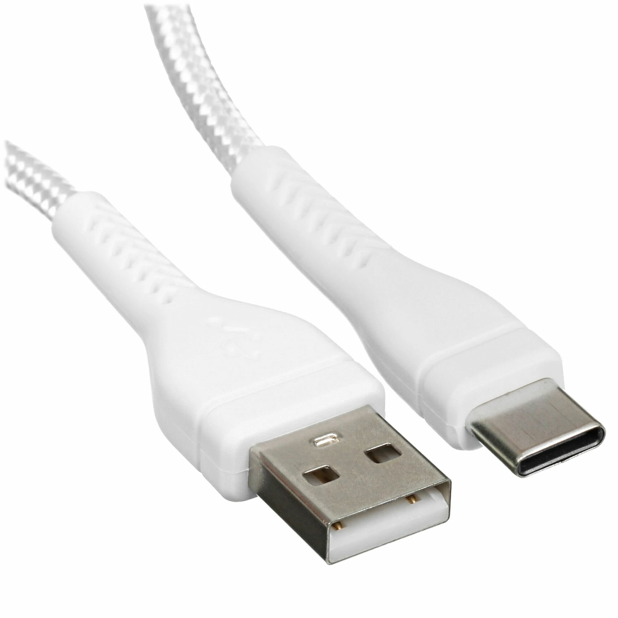 Кабель круглый DEXP USB Type-C - USB 2.0 Type-A белый 1 м