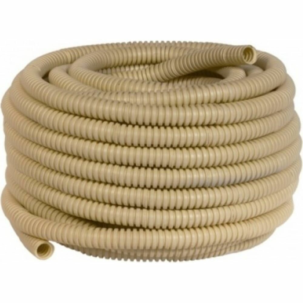 Труба урал ПАК гофро с зондом, диаметр 16 мм, длина 25 м, светлое дерево ПВХ