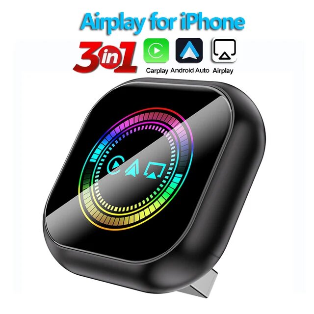 Усовершенствованный беспроводной адаптер CarPlay Mirroring Adapter 3-в-1/4-в-1 работает по принципу «подключи и работай», мгновенно преобразуя проводное подключение в беспроводное для проводного CarPlay.