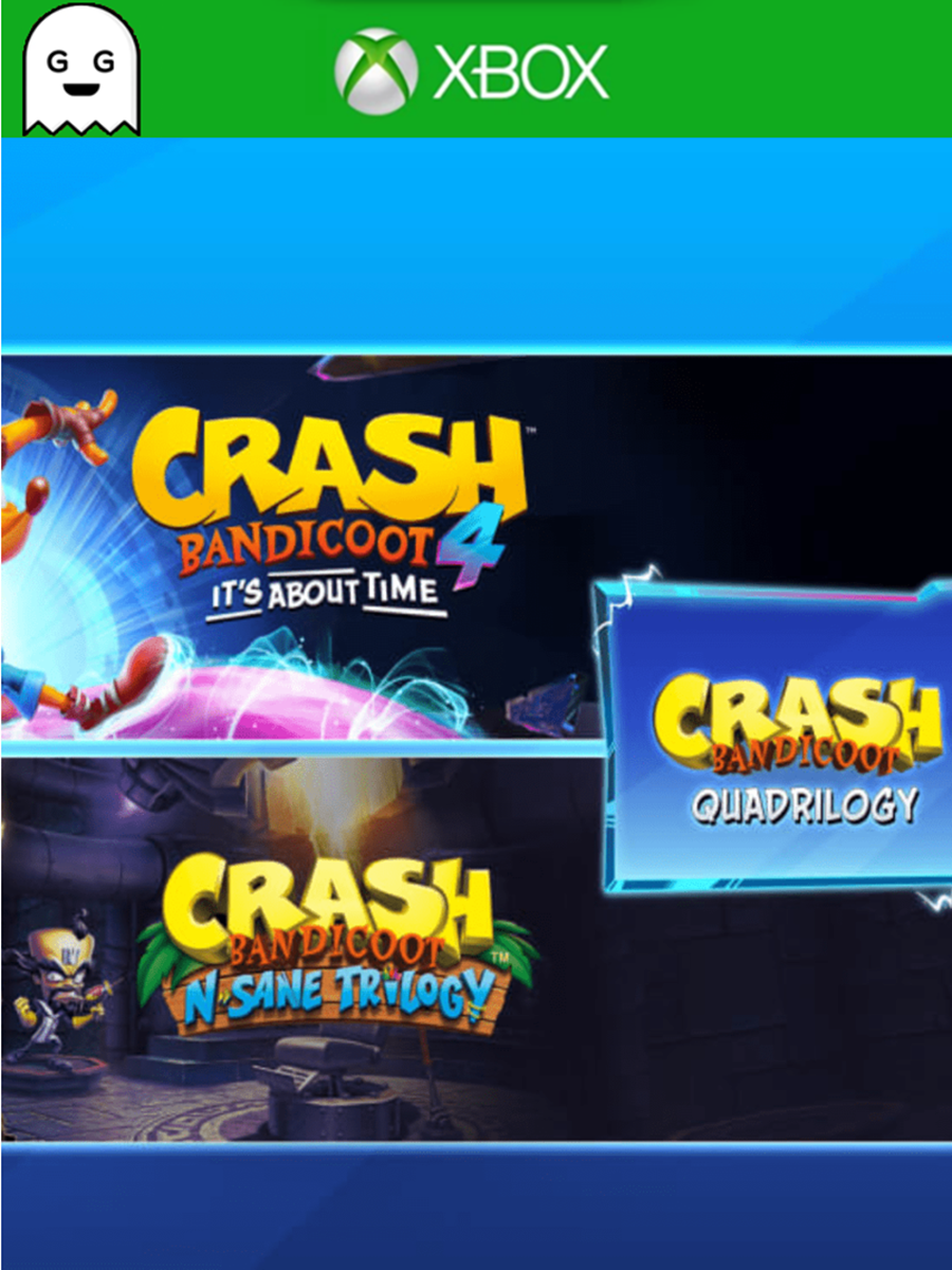 Игра Crash Bandicoot Quadrilogy Bundle, цифровой ключ для Xbox One/Series X|S, Русский язык, Аргентина