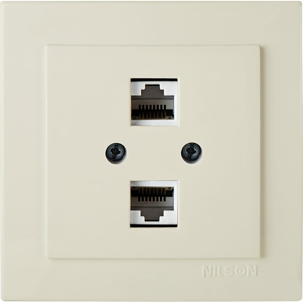 Двухместная компьютерная розетка Nilson TOURAN-ALEGRA-THOR