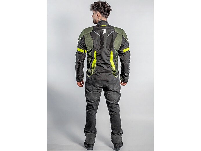 Мотокуртка FSD Shelter black-olive. S. Черный-зеленый