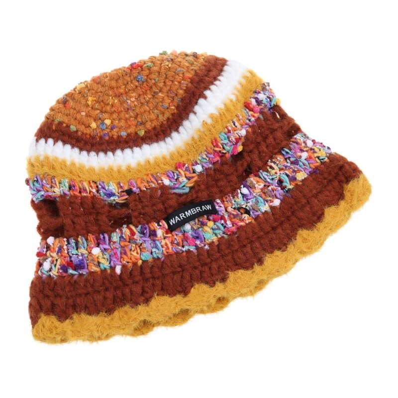 Вязаная Крючком Лыжная Панама Зимняя Рыбацкая Шляпа Вязаная Крючком Полосатая Рыбацкая Шляпа для Взрослых Подростков Ветрозащитная Шляпа Для Поездок На работу