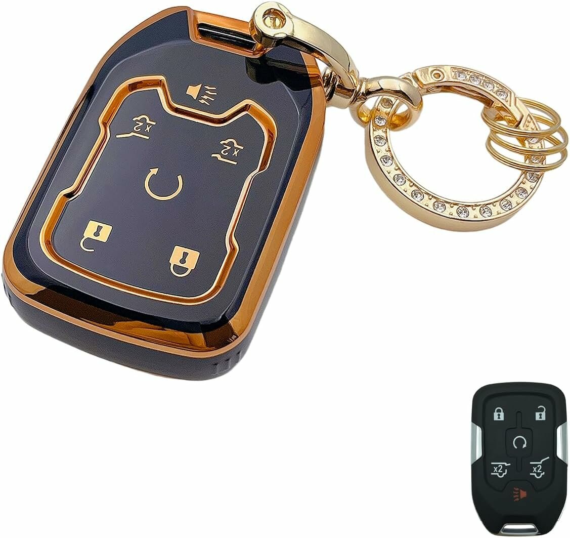 Чехол-брелок для Kia с брелком, черный мягкий защитный чехол из ТПУ для Telluride 2023 2024, 5 кнопок, умный дистанционн