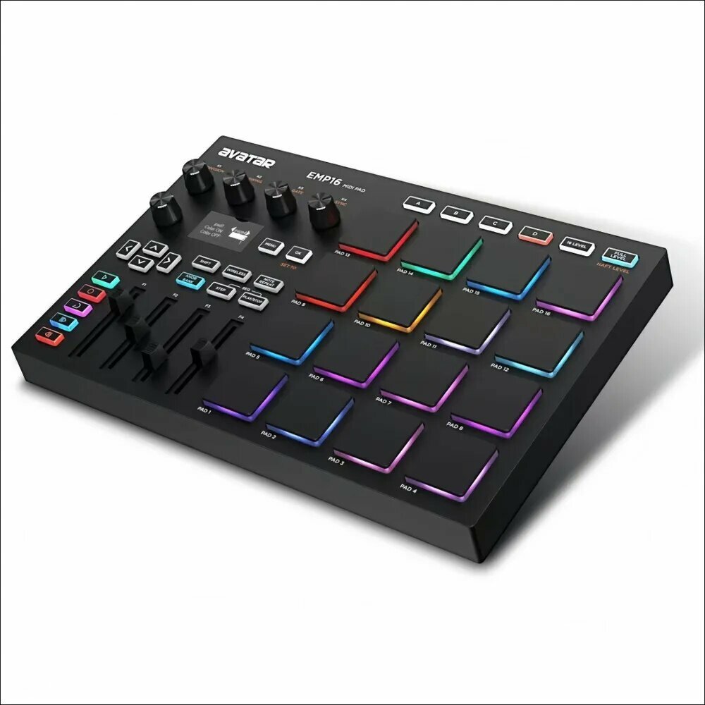 Эксклюзивный EMP16 MIDIконтроллер с 16 динамическими RGBпэдами и Bluetooth для создания битов