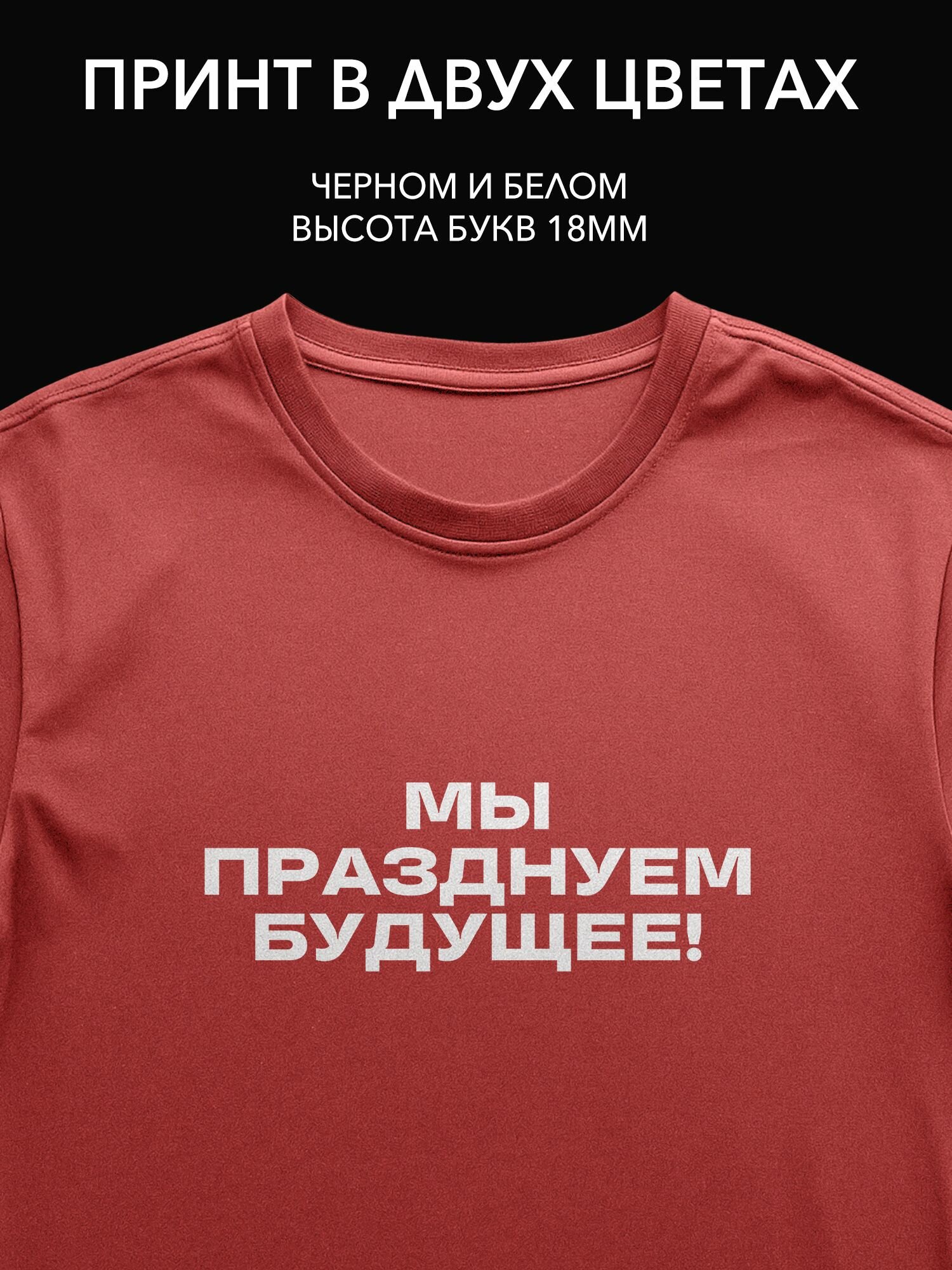 Термопринт надпись "Мы празднуем будущее!" для выпускного на футболке, худи, свитшоте и других одеждах