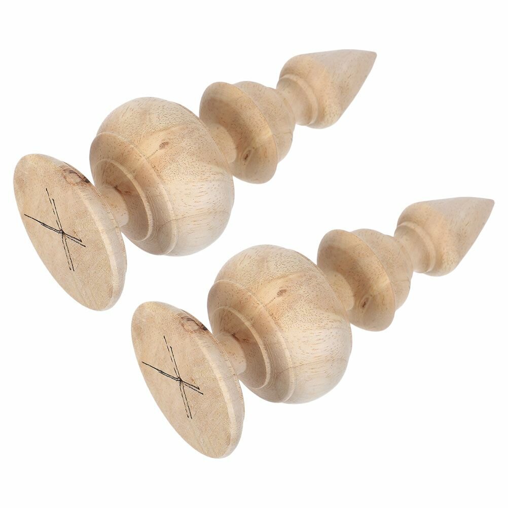 Незаконченные деревянные резные навершия для отделки кроватных стоек и лестничных поручней в комплекте 2 шт