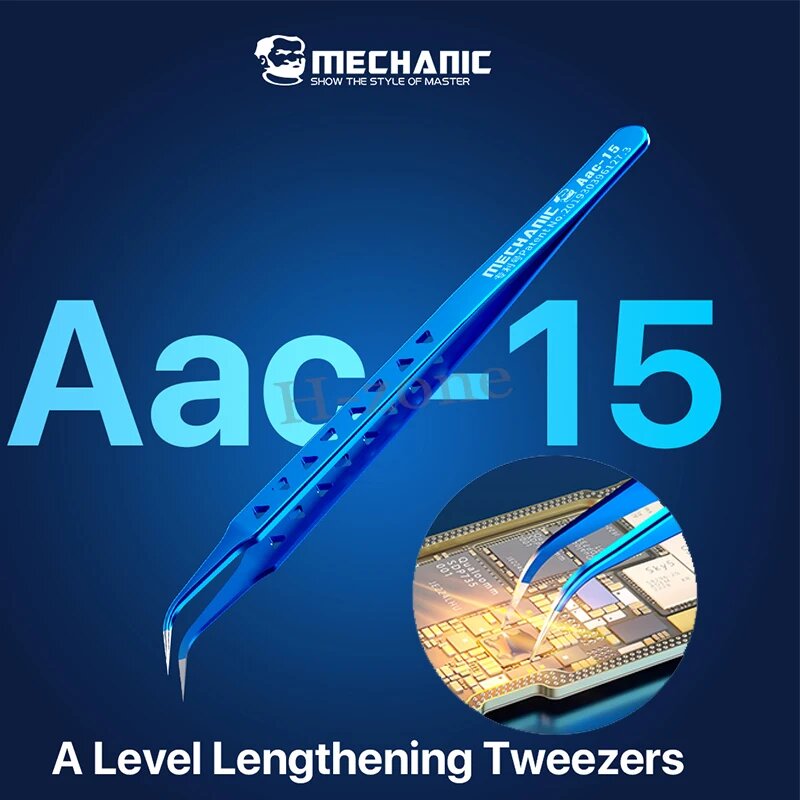 Механические пинцеты AAC-15 из нержавеющей стали для ремонта телефонов, высокоточные, с 8 отверстиями для отвода тепла, для точечной сварки и работы с проводами