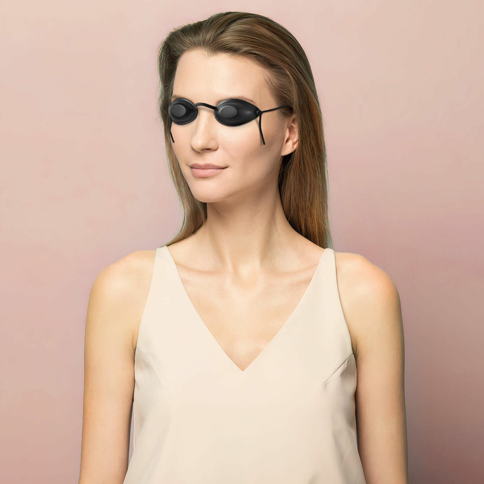 Защитные очки для загара из силикона черные, для безопасной защиты глаз, в наборе 2 наб