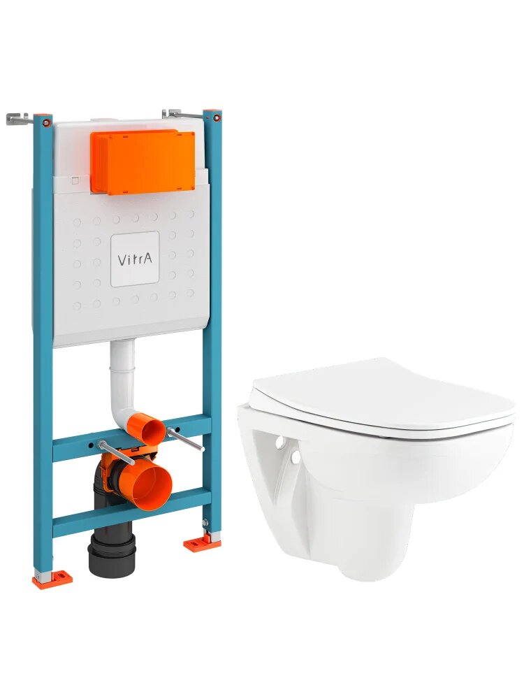 Комплект 3 в 1 Унитаз подвесной Seramiksan Petite A101002H / Сиденье AG50006 / Инсталляция VitrA V-Fix Core 732-5800-01