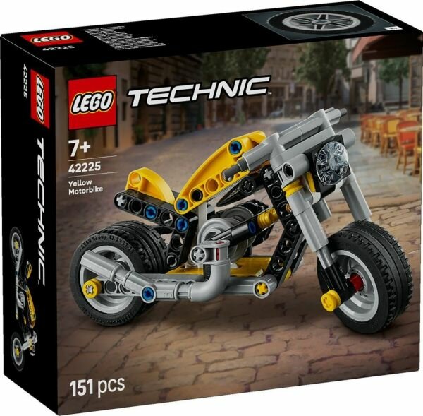Lego 42225 Technic Жёлтый мотоцикл