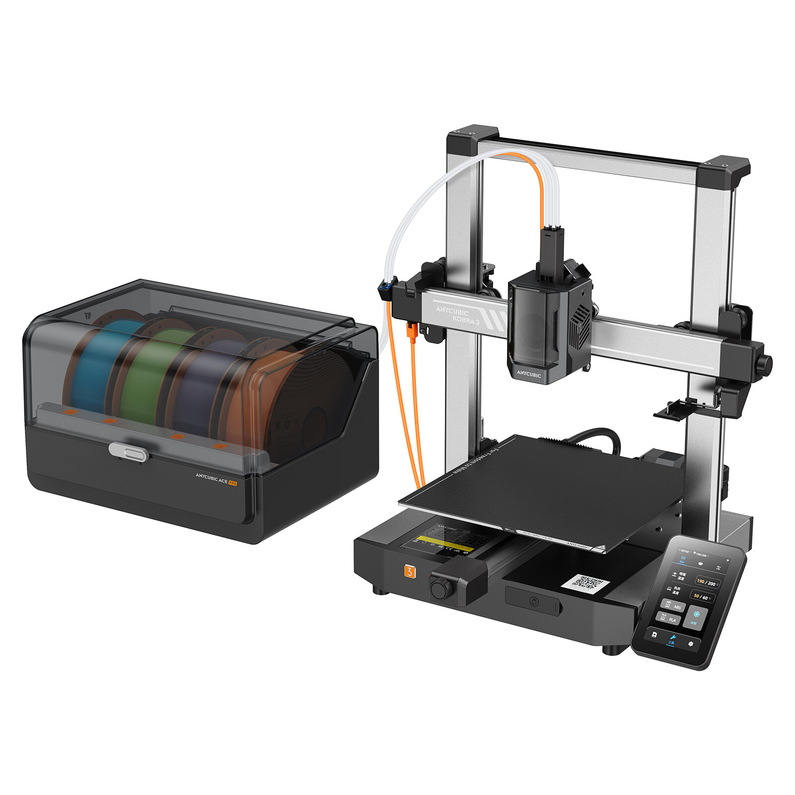 3D принтер Anycubic Kobra 3 Combo, 4-цветная печать, с ACE Pro, 250x250x260мм