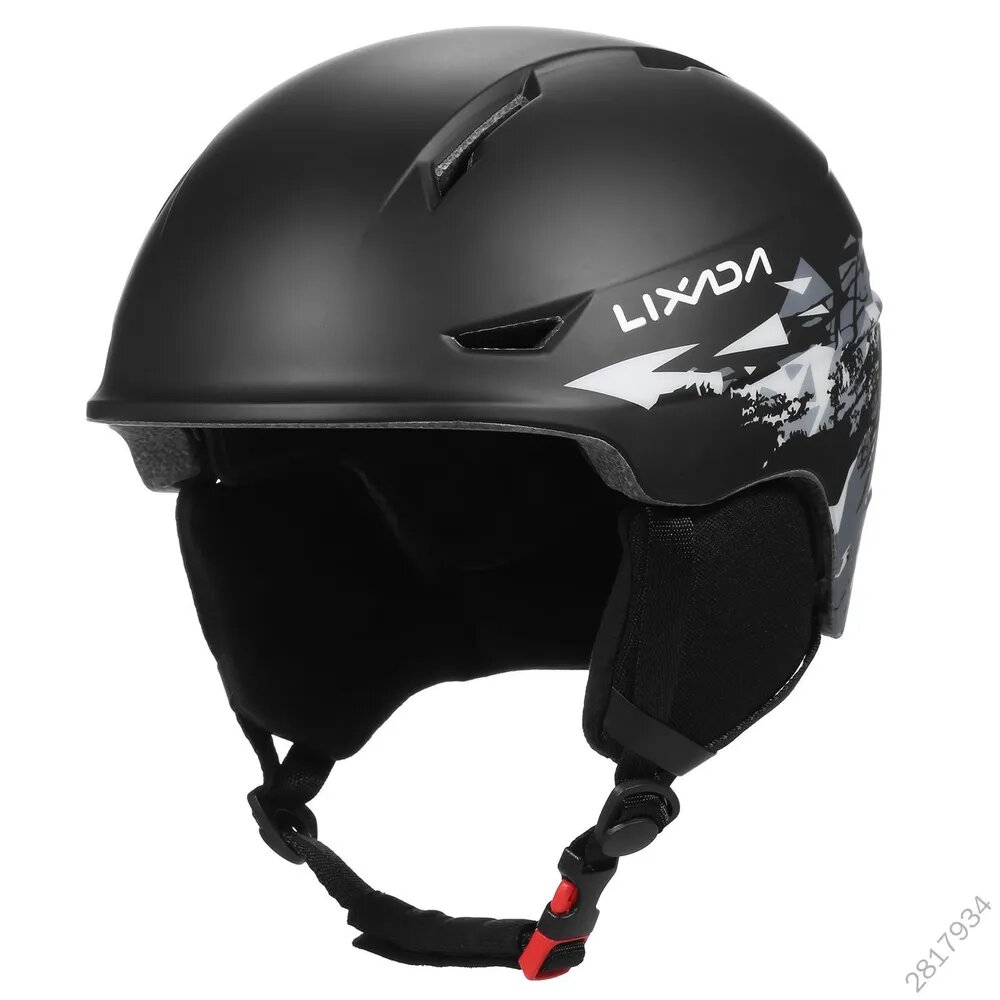 Lixada защитный шлем для сноуборда, взрослый, черный, поликарбонат