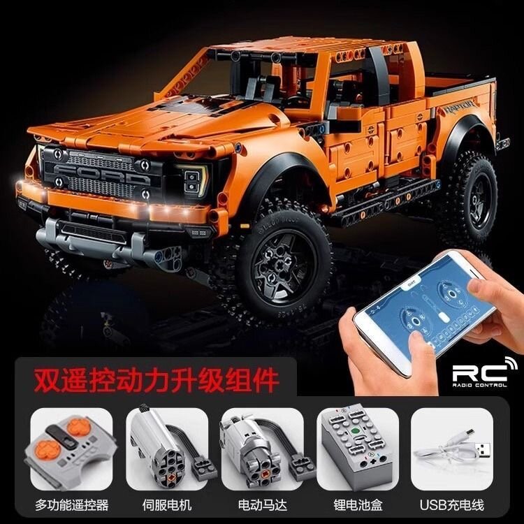 Совместим с LEGO Ford Raptor F-150 внедорожный пикап, обучающая сборка, модель строительного блока, игрушка
