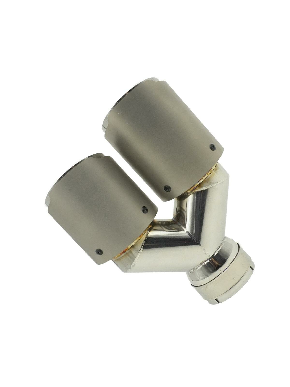 Автомобильные Универсальные Глушители Заднего Горла Y-образной формы С Двойным Выпуском Выхлопных газов