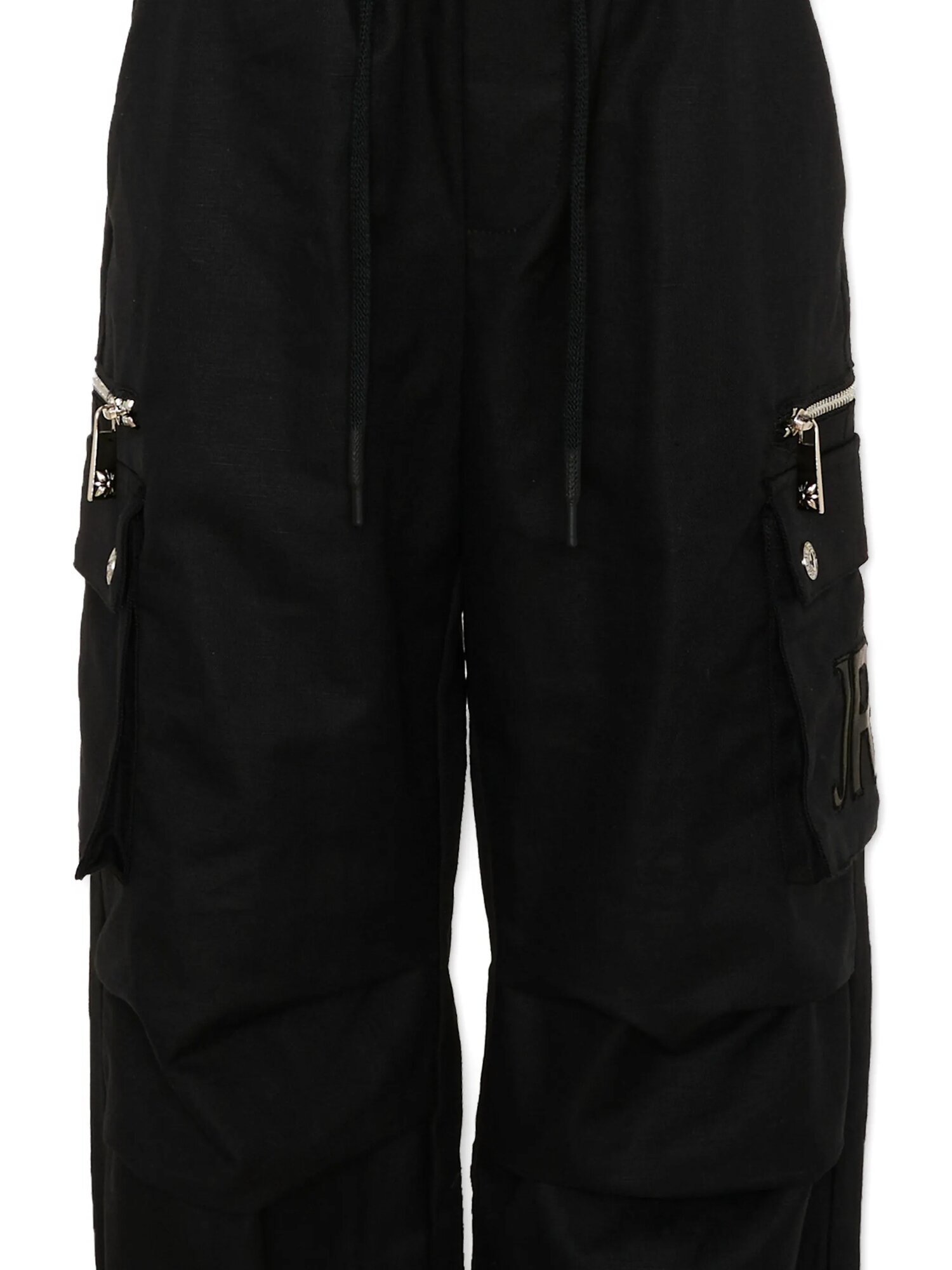 Брюки JOHN RICHMOND Zip-pocket cargo trousers, размер 10 лет, черный — фото 1