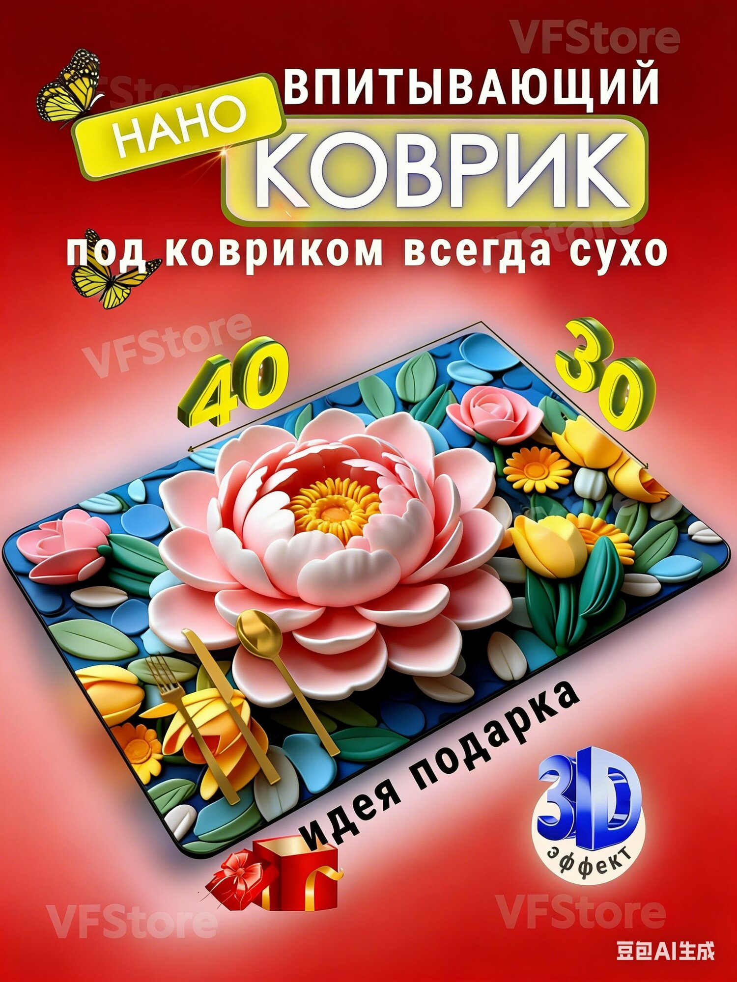 Коврик для сушки посуды