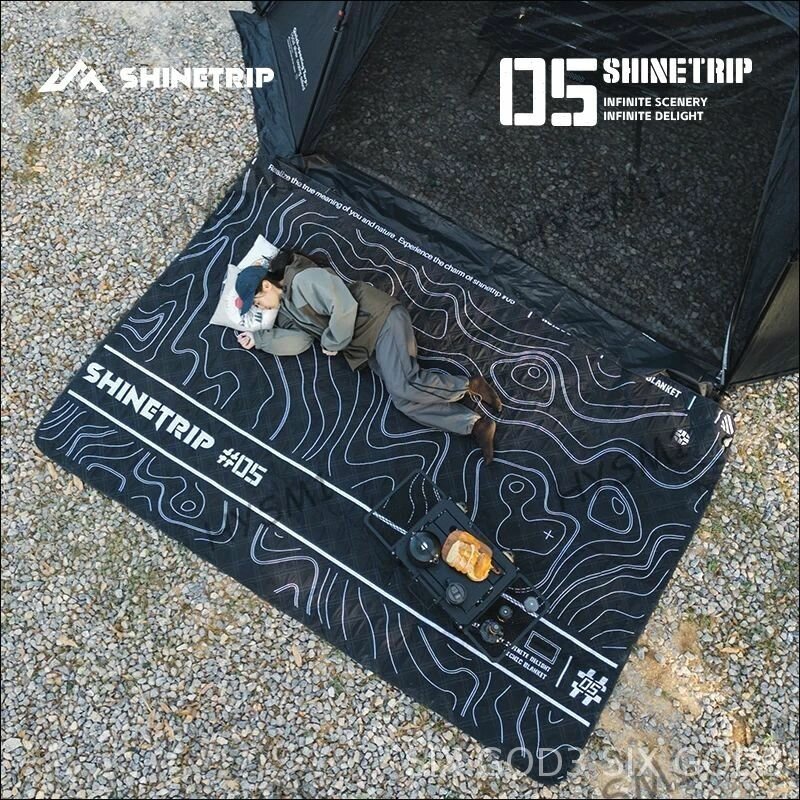 Большой дорожный коврик SHINETRIP 300х200 см, влагостойкий, складной, для кемпинга