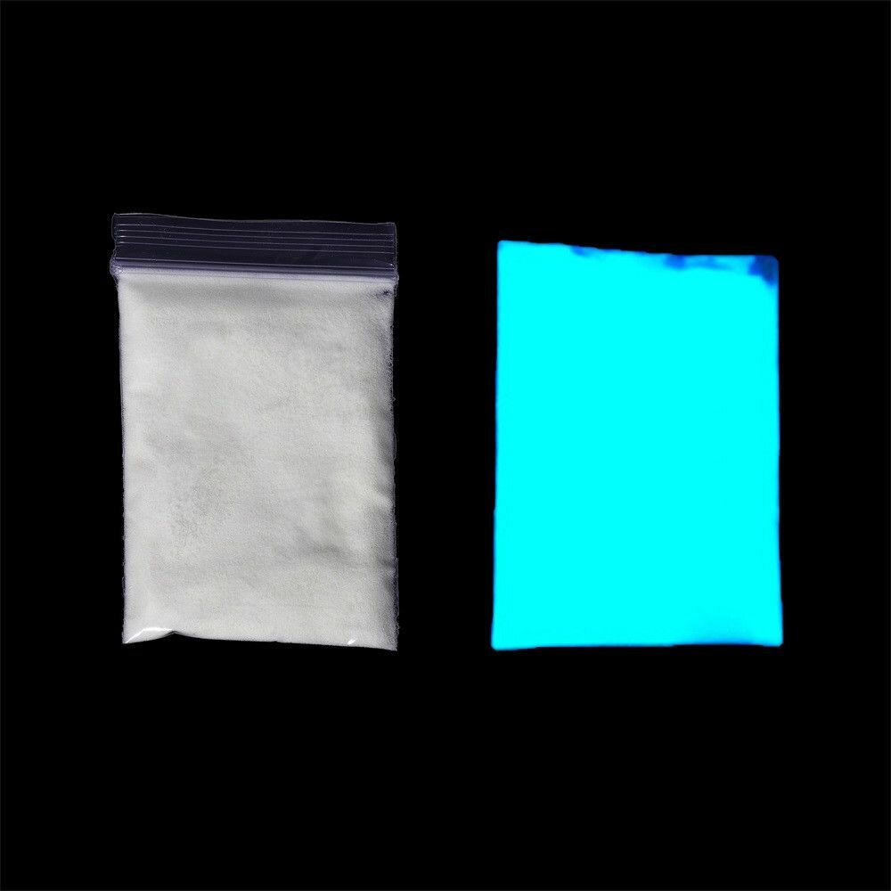 Люминофор порошок светящиеся в темноте светящийся 10 гр, цвет циан