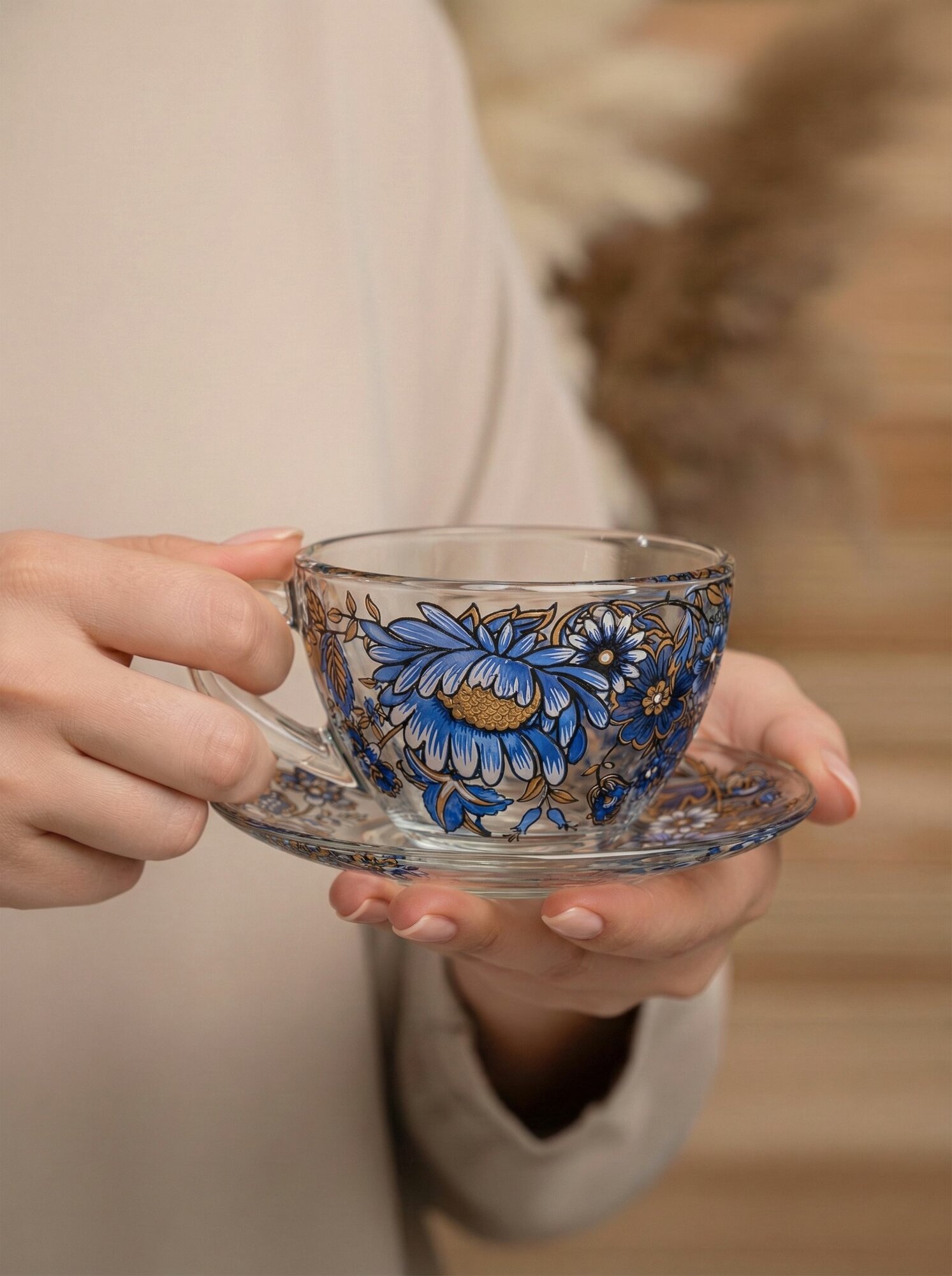 Чайная пара 200 мл Милори чашка с блюдцем в подарочной упаковке