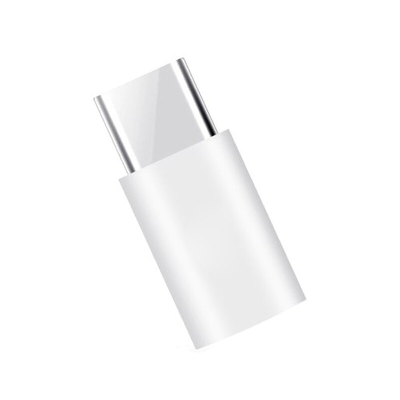 Портативный адаптер Mini USB «мама» — Type-C «папа», устойчивый к коррозии, белого цвета. Поддерживает зарядку и передачу данных.