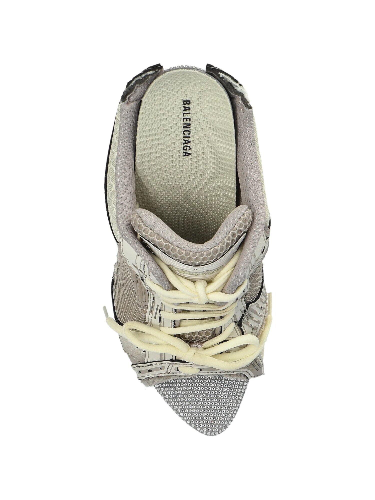 Кроссовки BALENCIAGA Mesh lace-up sneakers, размер 38, Silver — фото 1