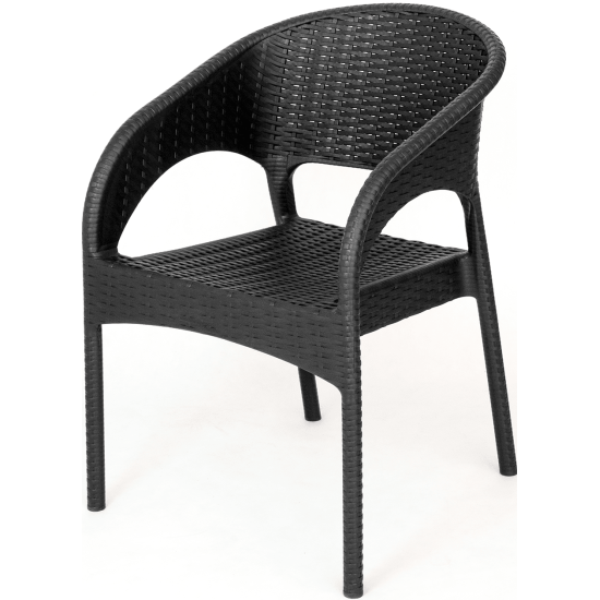 Кресло Garden Story элластик-пласт пластиковое Ola Dom арт. K-GS03 (антрацит)