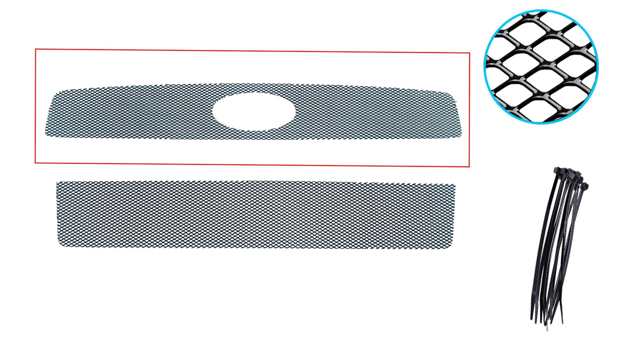 Защитная сетка радиатора для FORD FUSION 2005-2012 (I рестайлинг), верх, 1шт