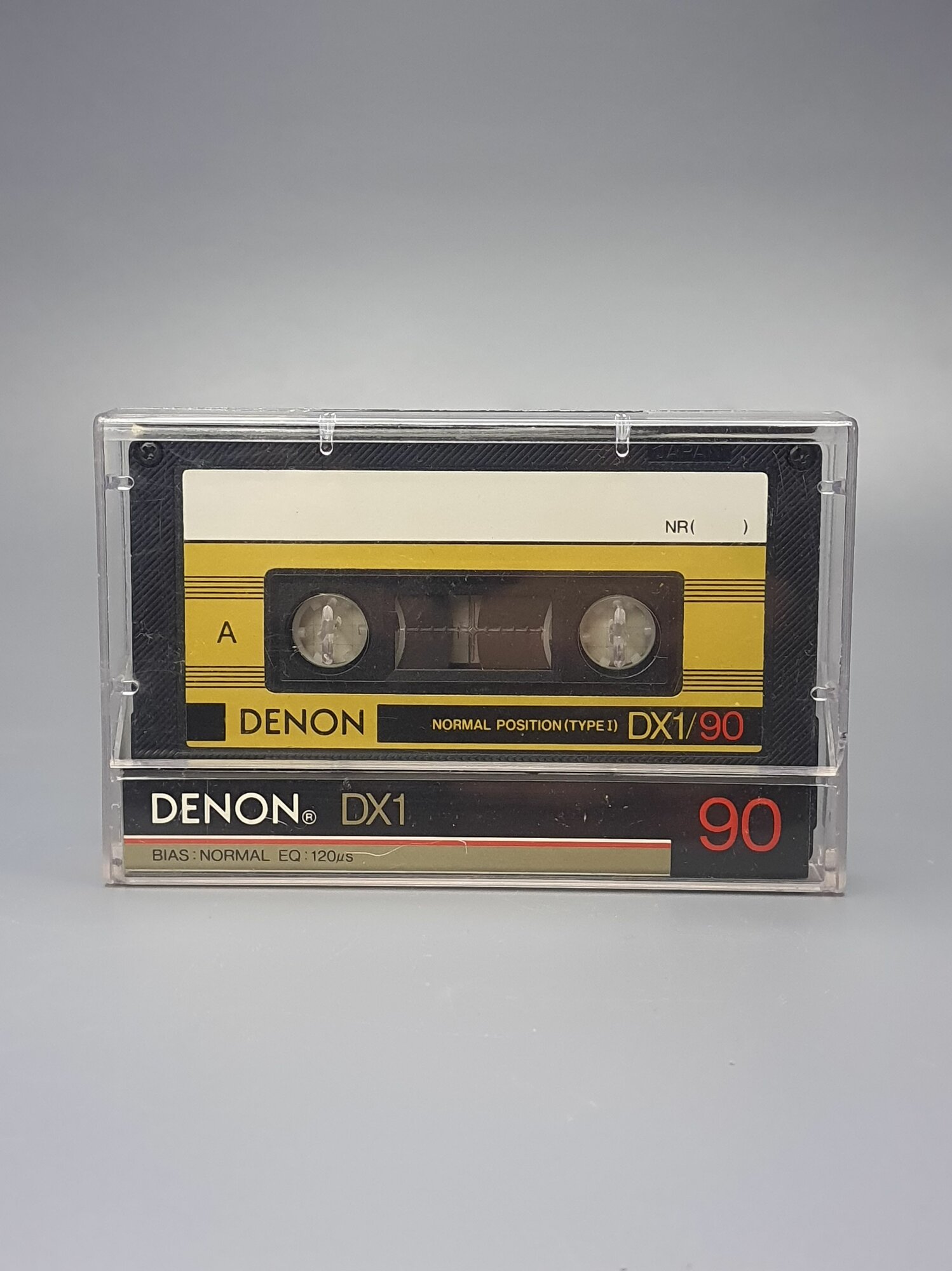 Аудиокассета DENON DX1/ 90, Type I, Япония, 1987 г.
