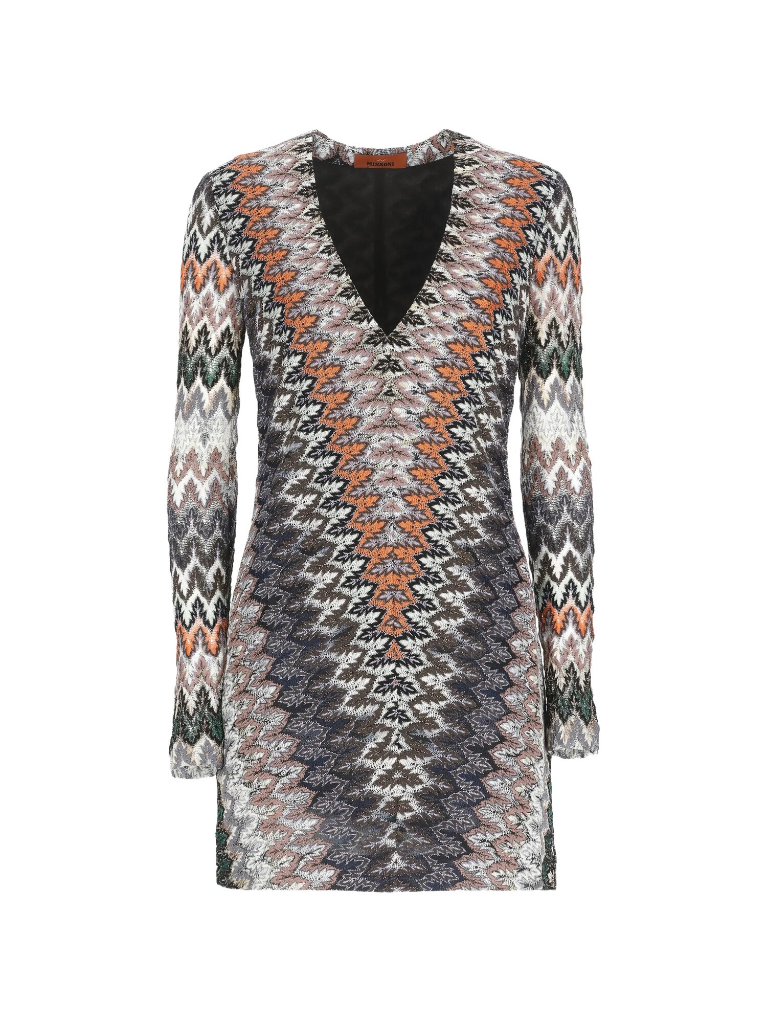 Платье V-neck patterned dress