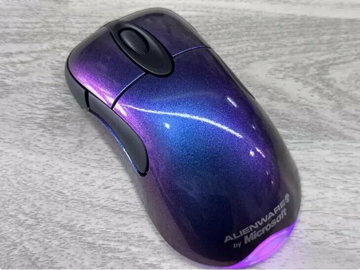 Игровая мышь R864, беспроводная, сенсор Pixart 3065, фиолетовая