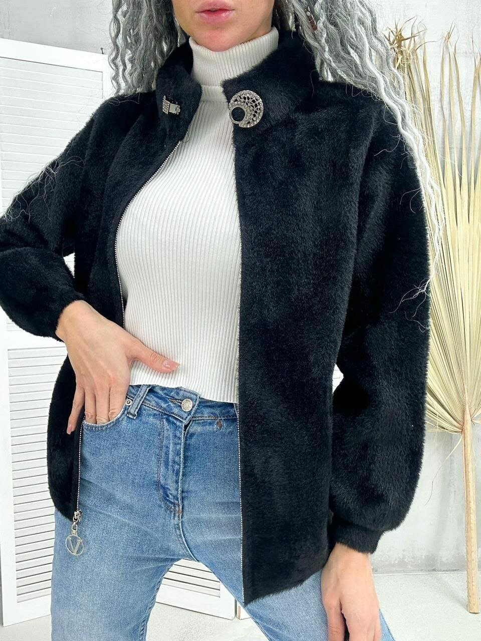 Кардиган  из альпаки пушистый