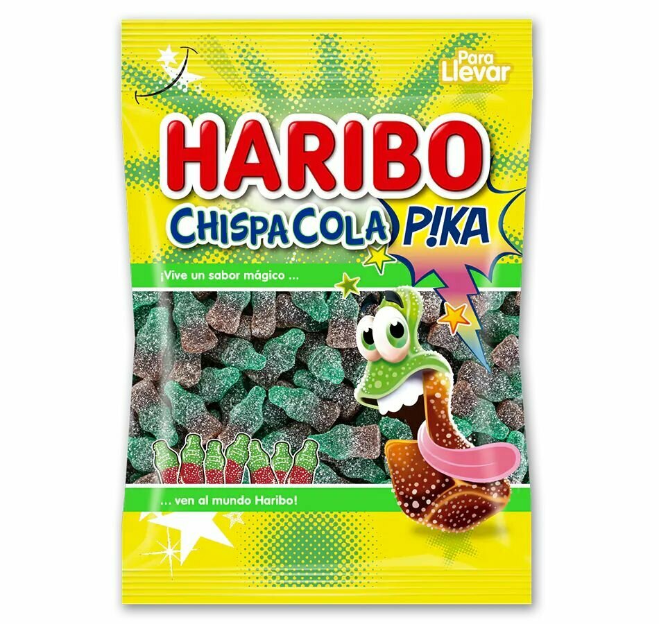 Мармелад жевательный кислый Haribo Chispa Cola Pika / Харибо Супер Кислая Кола, 100 гр. (Испания)