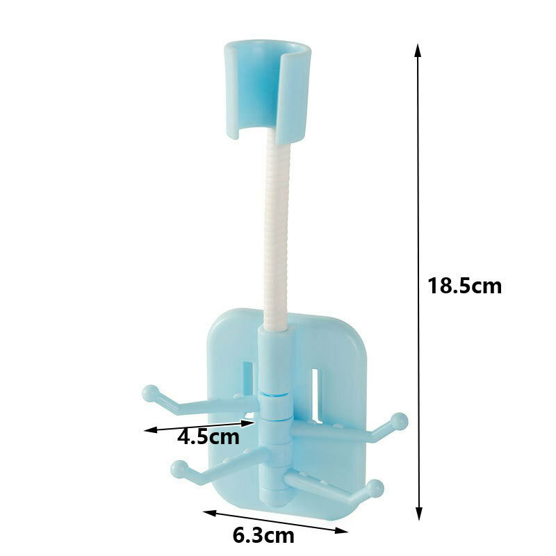 4-хвоздушный держатель для душа пингвин, универсальная регулируемая подставка, без сверления, для ванной комнаты - Синий