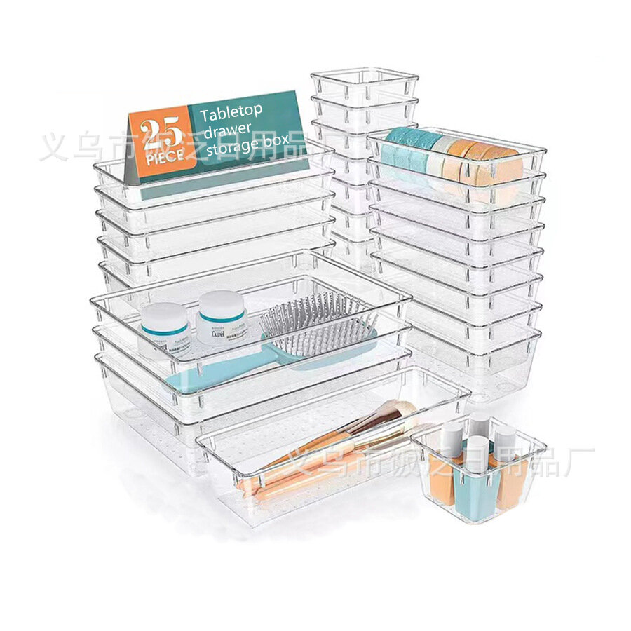 Прозрачная пластиковая коробка для стола с 13 компонентами, стандартная картонная упаковка для кухни офиса