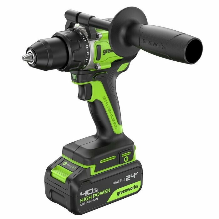 Шуруповерт аккумуляторный Greenworks GD24DD90 (24В, 4Ач) 3707507CUD