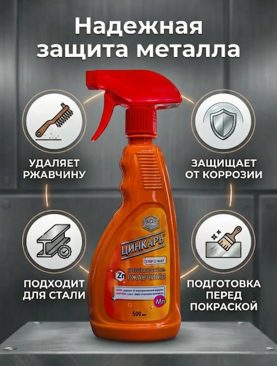 Цинкарь Преобразователь ржавчины (500мл)