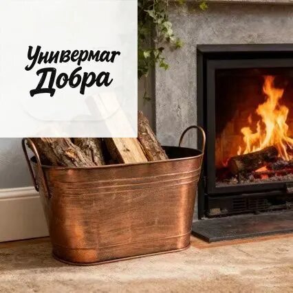 Домашнее многофункциональное ведро для дров(медь)
