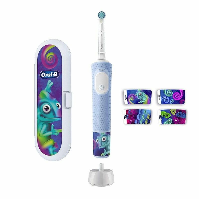 Детская электрическая зубная щетка Oral-B D103. 413. 2K Chameleon тип 3708 (от 3-х лет), с чехлом
