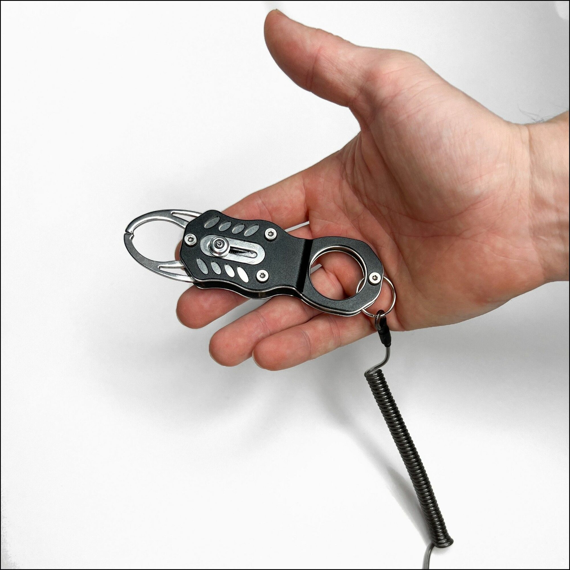 Эксклюзивный липгрип Kononenych, алюминиевый микрозахват для рыбалки в черном цвете