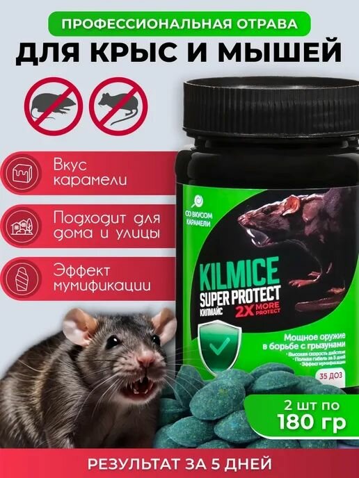 Килмайс средство от мышей и крыс (Карамель),