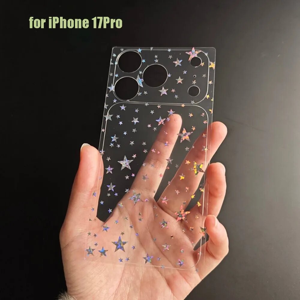 Прозрачный чехол для iPhone 17 Pro с блестками
