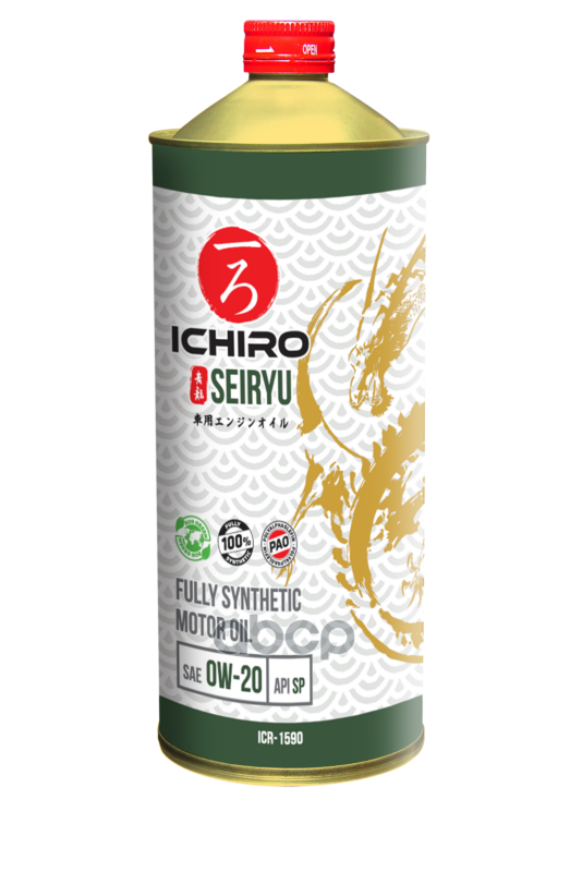ICHIRO 0W-20 SEIRYU SQ-RC/ILSAC GF-7A (PAO) 1л, (синт. мотор. масло)