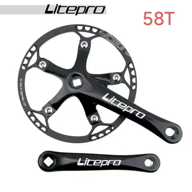 Складная велосипедная шатуны Litepro 130BCD с интегрированной звездочкой для 45-58 зуб.