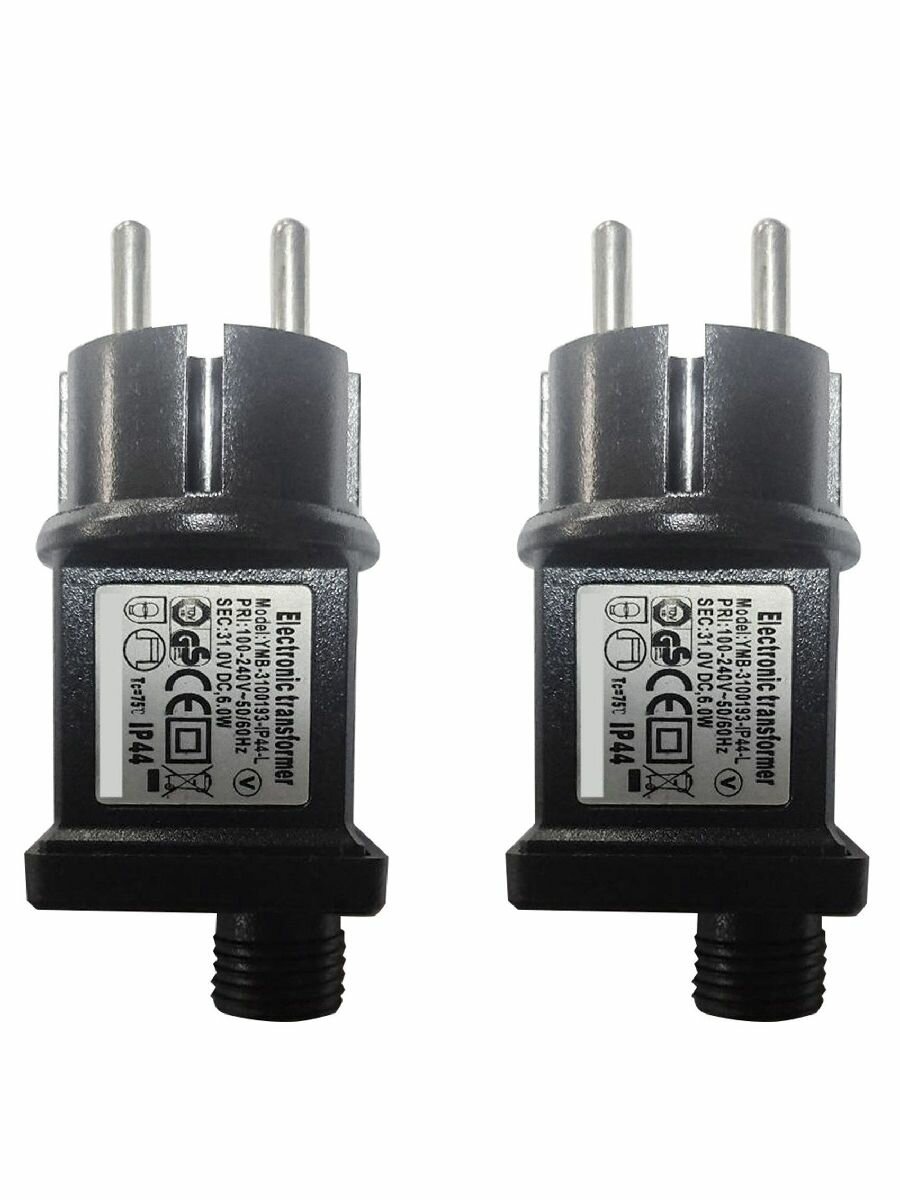 2X Адаптер питания 31 В 6 Вт 193 мА Выходной ток 100 В-240 В Водонепроницаемый Электронный Восемь функций ЕС Вилка